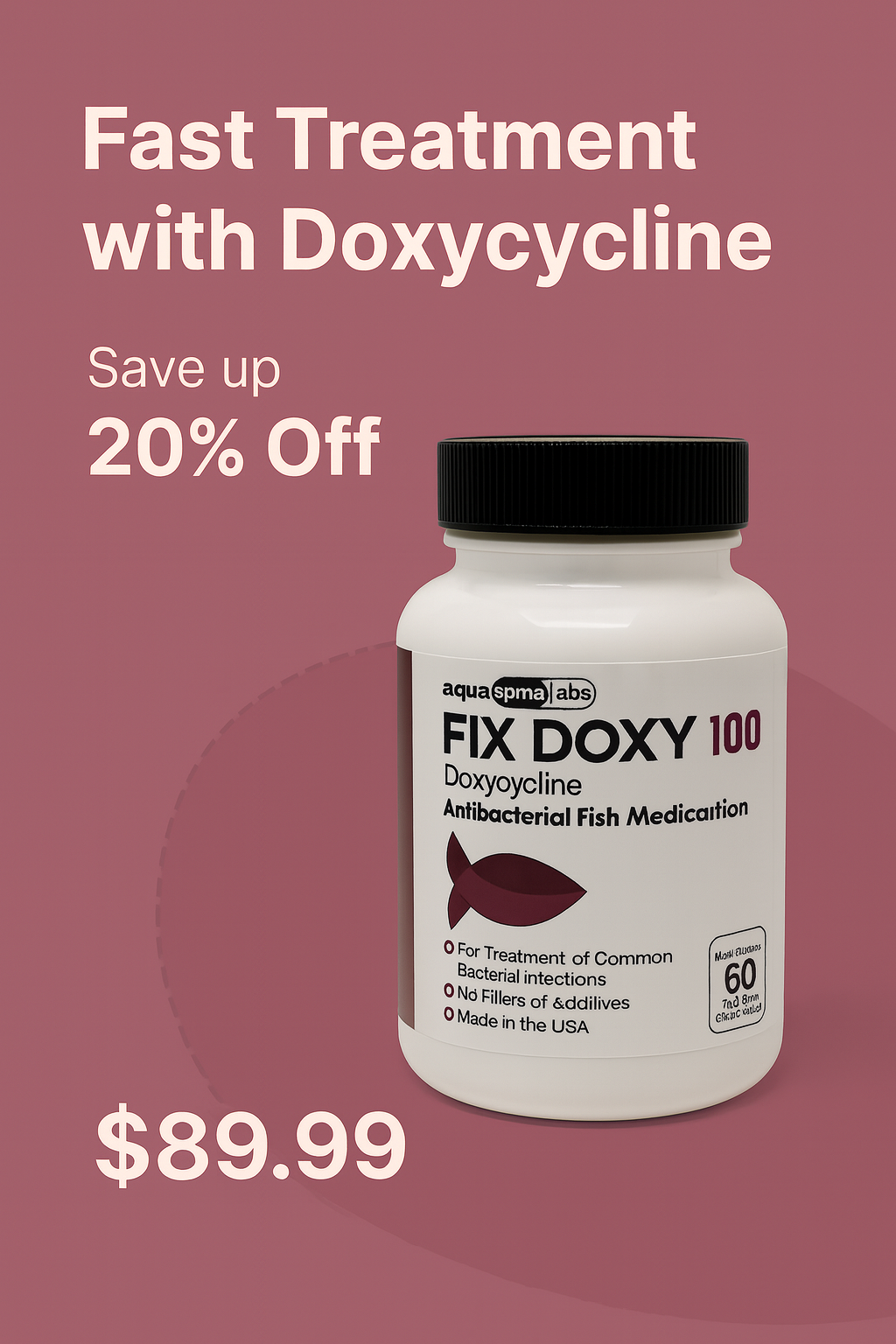 Fix Doxy Doxycycline Fish Antibiotics | 100 mg Capsules – Needy Fish